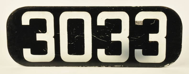 Erie Railroad Locomotive Number Plate.