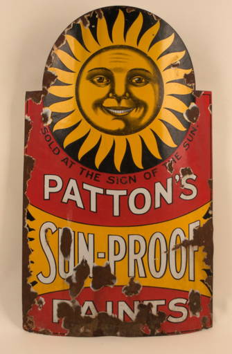 Patton's Sun Proof Paints Curved Porcelain Sign