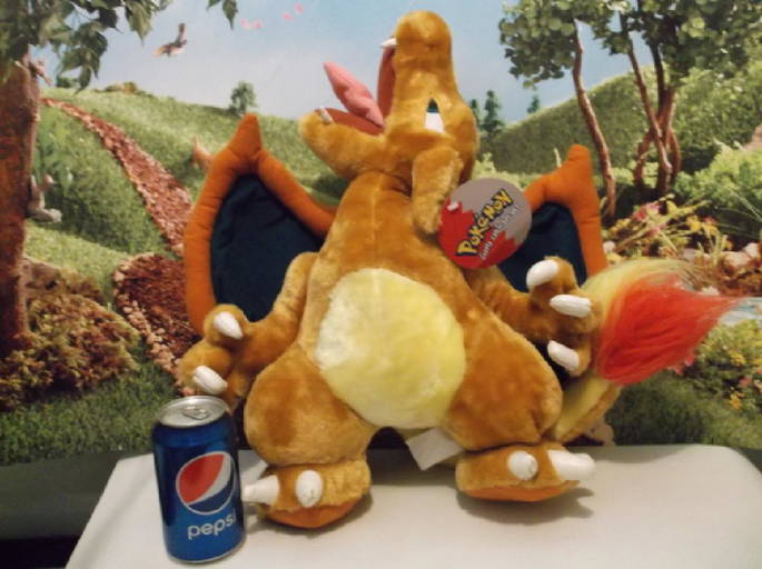 Rare Vintage Large Tagged Pokémon Charizard Plush Mint