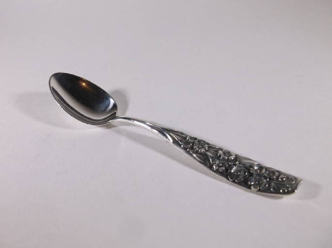 Gorgeous Antique Sterling Silver Sugar Spoon Heavy