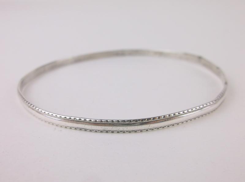 Antique Sterling Silver Bangle Bracelet