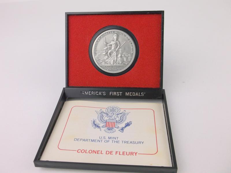 Vintage Americas First Medals Col De Fleury Coin