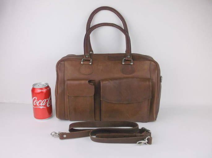 Vintage Leaders In Leather Messenger Bag