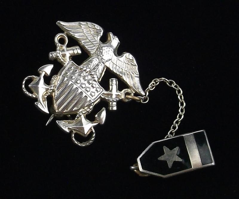 Wwii Us Navy Sterling Silver Medal
