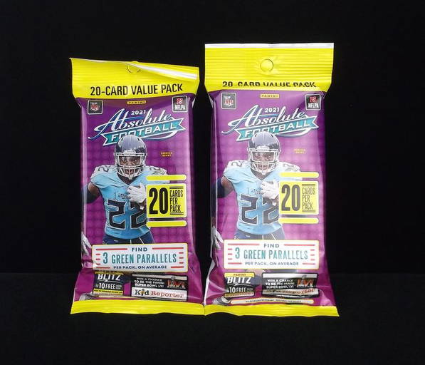 2 Sealed 2021 Absolute Football Jumbo Packs Kaboom?