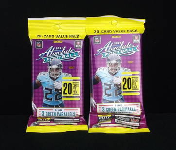 2 Sealed 2021 Absolute Football Jumbo Packs Kaboom?