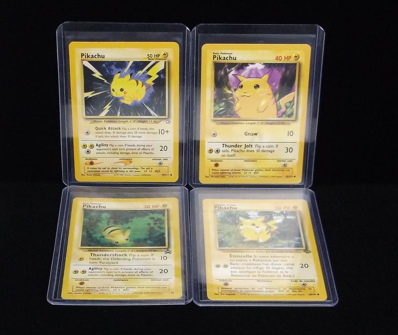 4x Vintage 1999 00 Pokemon Pikachu Card Lot