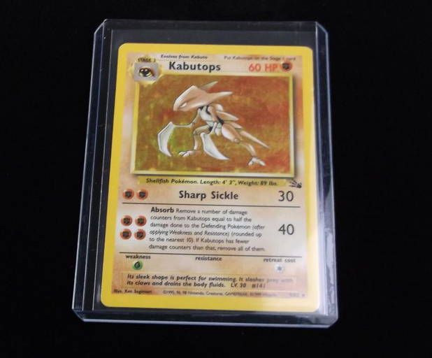 Vintage 1999 Pokemon Kabutops Rare Holo Card