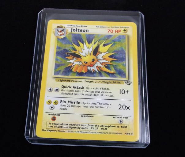 Vintage 1999 Pokemon Jolteon Rare Holo Card
