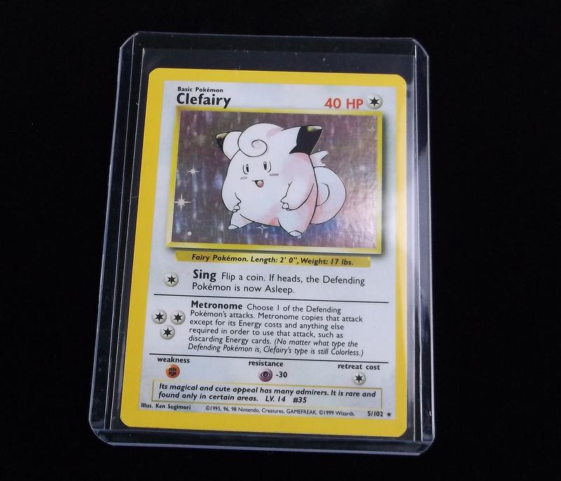 Vintage 1999 Pokemon Clefairy Rare Holo Card