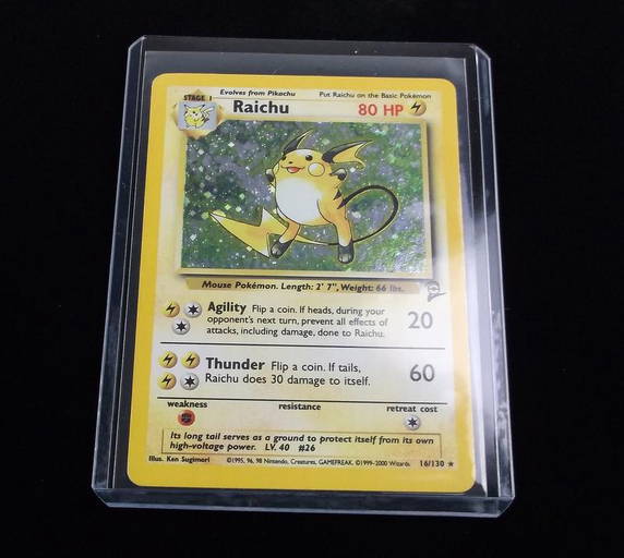 Vintage 2000 Pokemon Raichu Rare Holo 2nd Ed Card