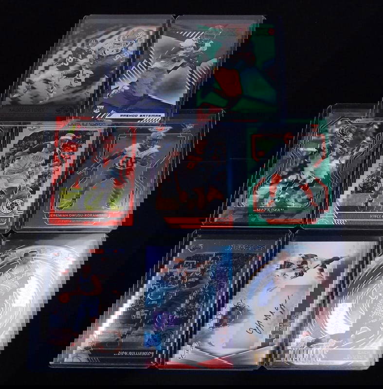 8 Basketball Football Auto Zion Rc Prizm More Card Lot Auction