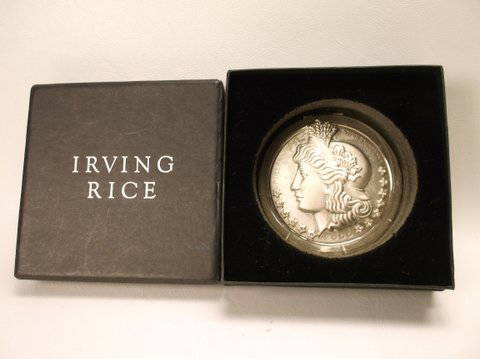 Rare Silver Irving Rice Millennium Compact Mirror In Bx