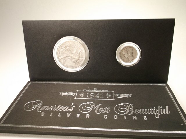 1941 Us Silver Half & Dime Set
