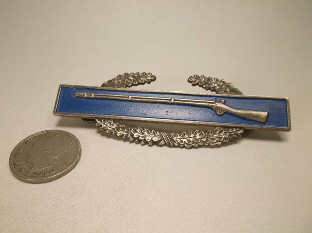 Wwii Sterling Silver Us Military Rifle Medal Heavy