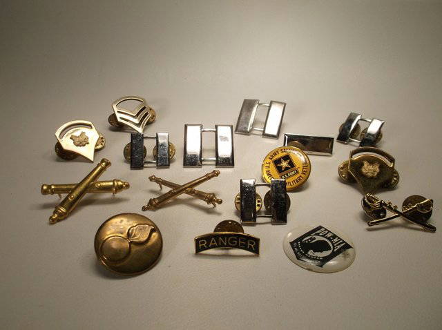 Various Vintage Antique Military Pins