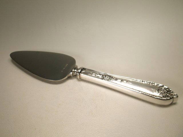 Antique Sterling Silver Handle Cake Server Nice