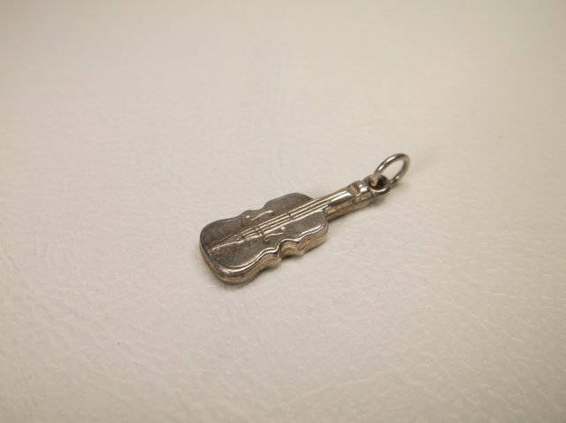 Antique Sterling Silver Violin Charm