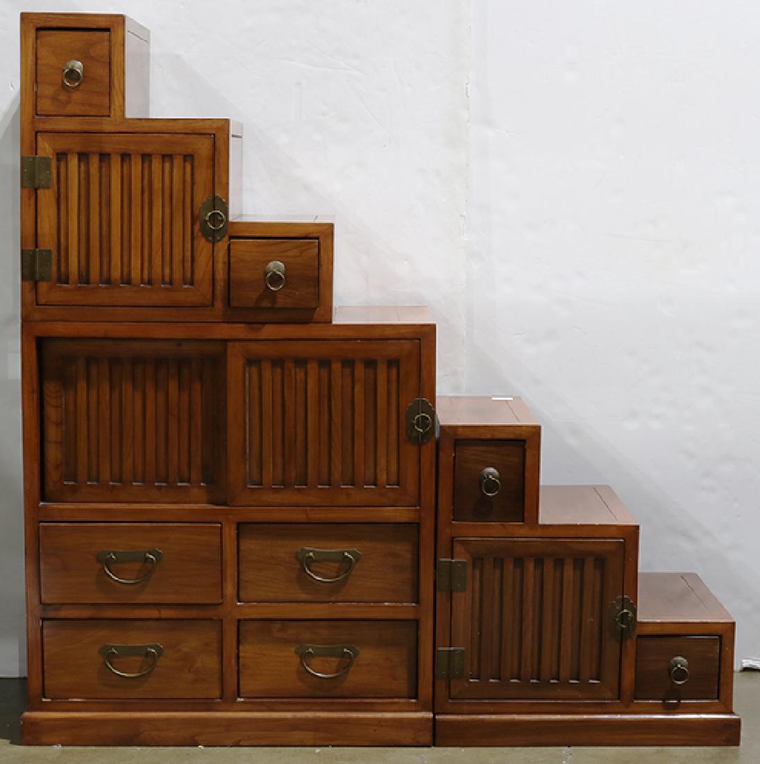 Japanese Kaidan Step Tansu, Three Section - Apr 22, 2017 | Clars ...