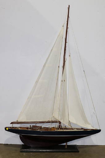 Ship Model Of A Marconi Rigged Cutter, Executed In Fine