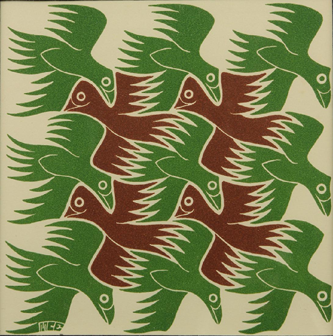Woodcut, M.C. Escher