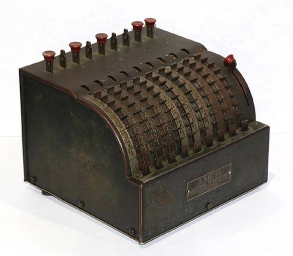 Amco Adding Machine, 6"h X 7"w X 6
