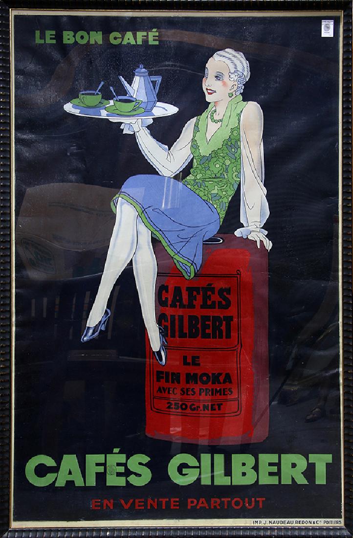 Vintage Poster, Cafes Gilbert