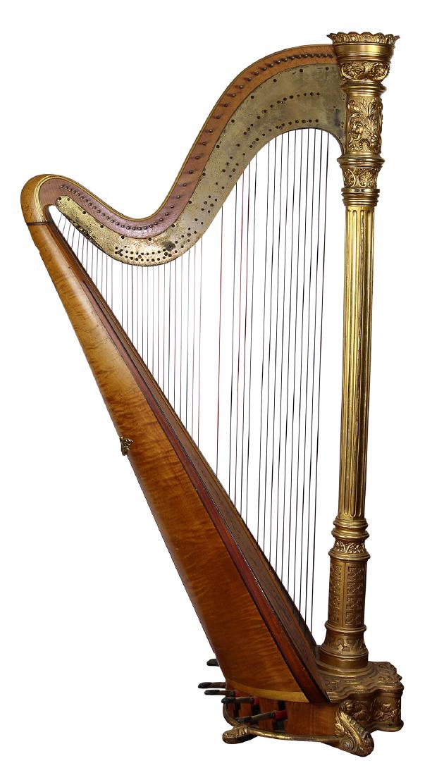 (lot of 2) Lyon & Healy concert grand harp, Chicago,