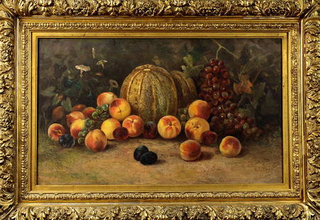 Oil On Canvas Shepherd With Dog. Signed As Shown And Dated 1887. 19.5 ...