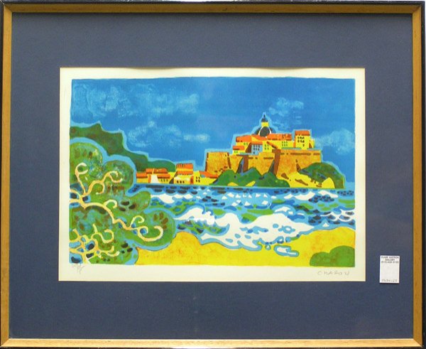 536: Lithograph Guy Charon French Landscape
