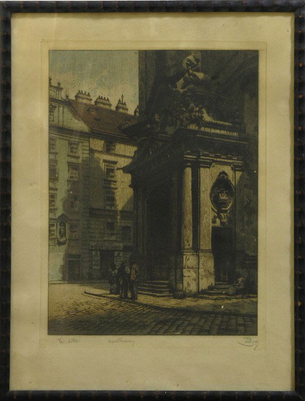 4349: etchings Emil Singer H. Henschl