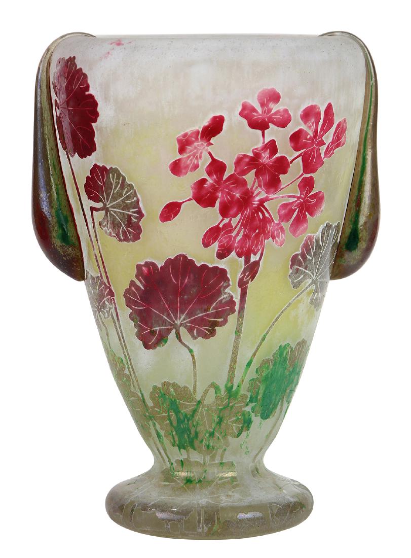 Daum Nancy cameo glass "Geranium" vase, having a - Jul 15, 2018 | Clars ...