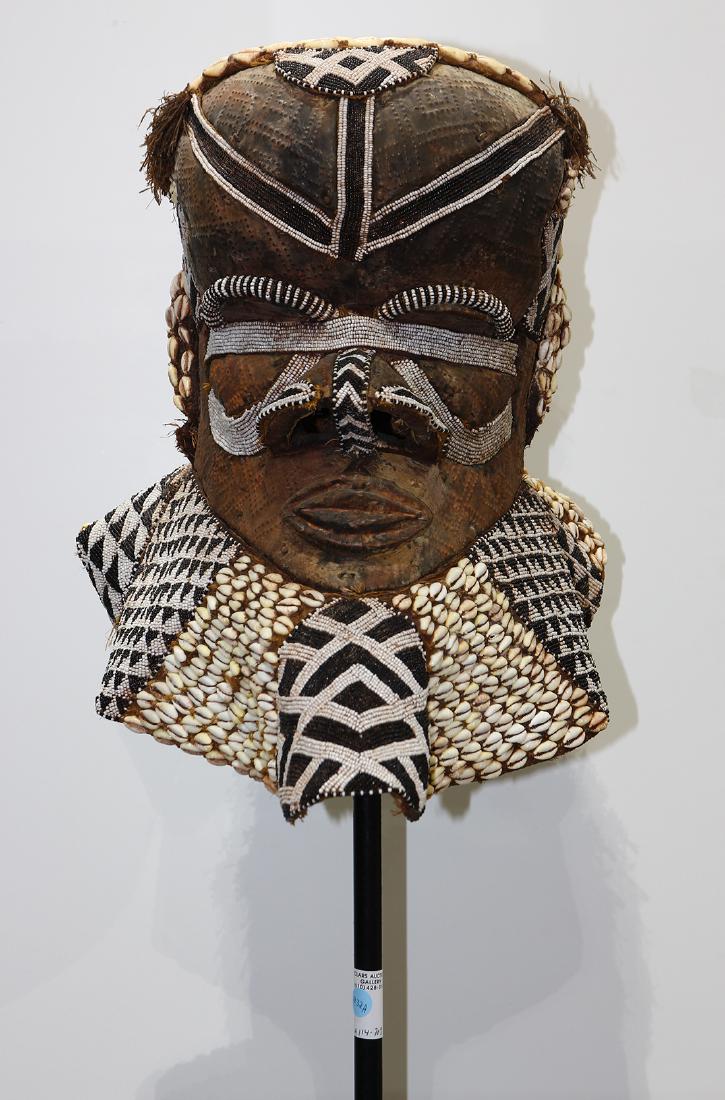 West African helmet mask, the pronounced features