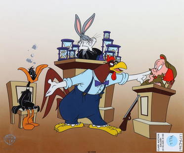 Rare Collectible Bugs Bunny Elmer Fudd Barber Of Seville Sericel ...