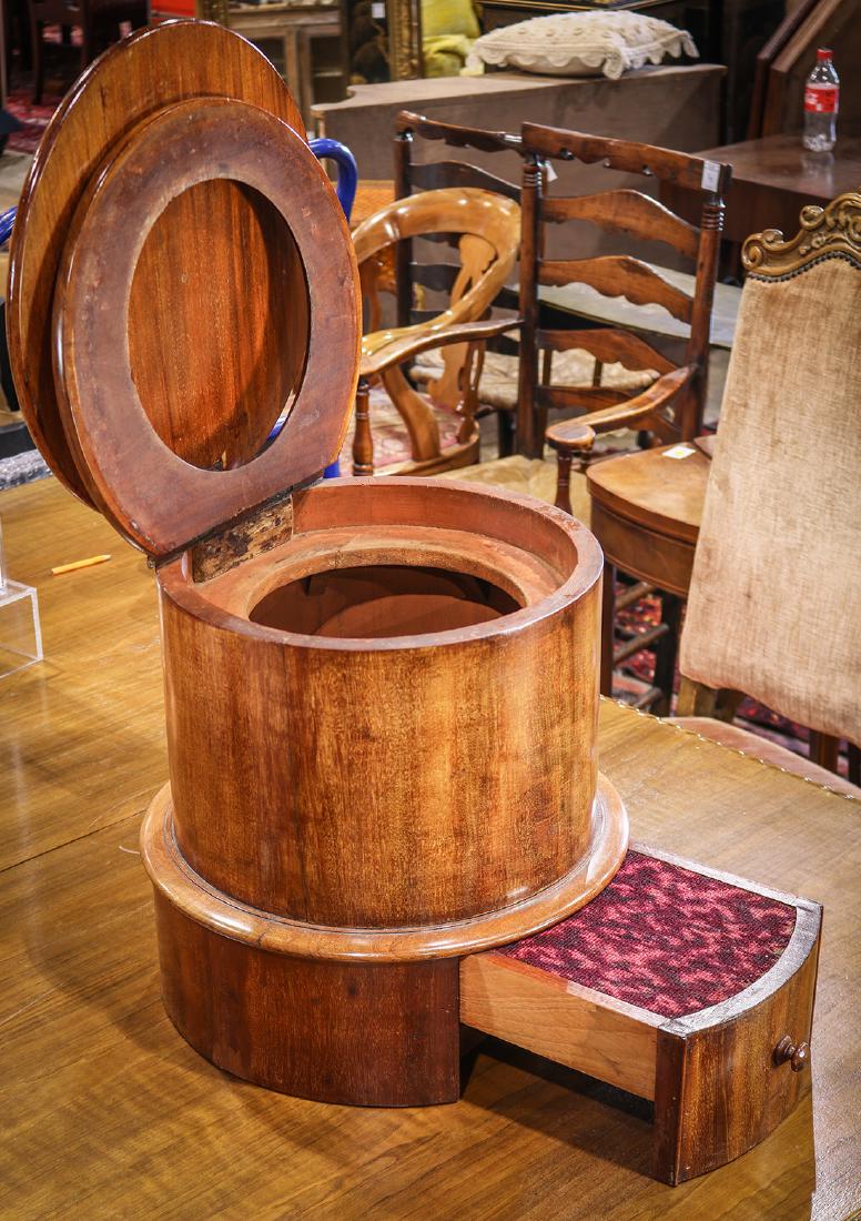 English Victorian bedside commode