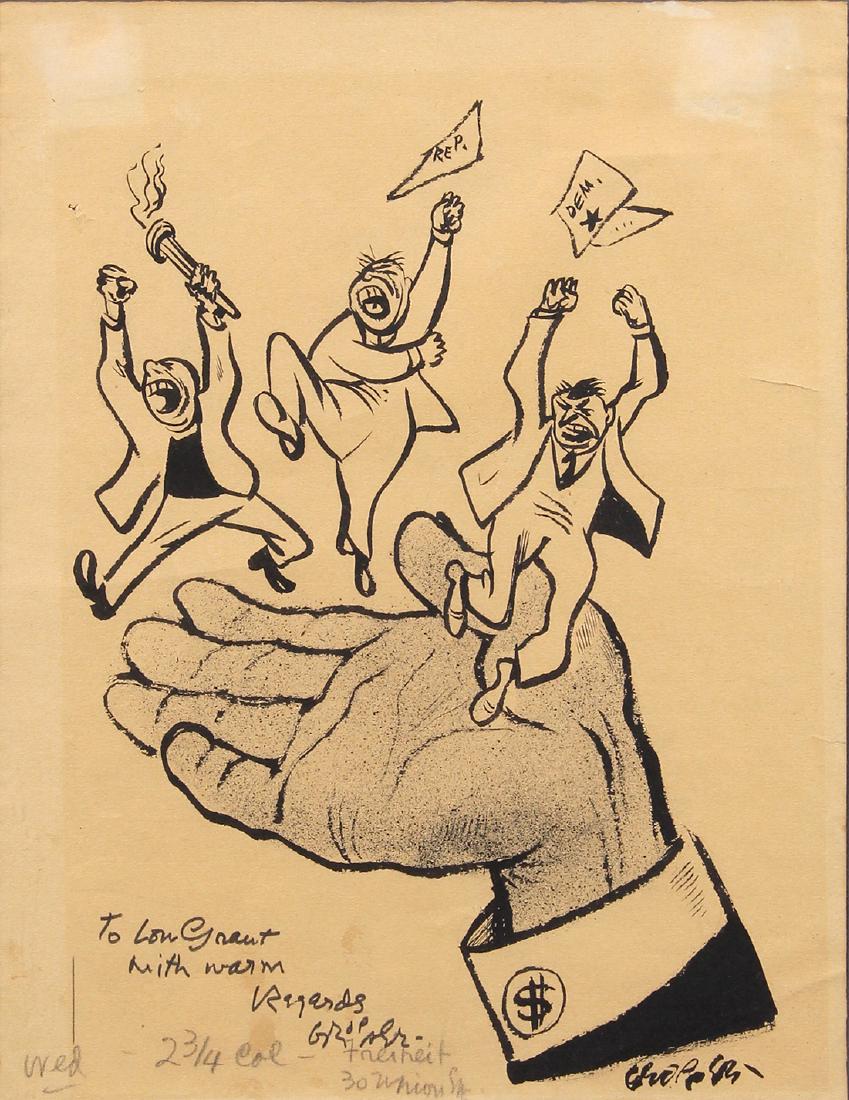 Original cartoon, William Gropper