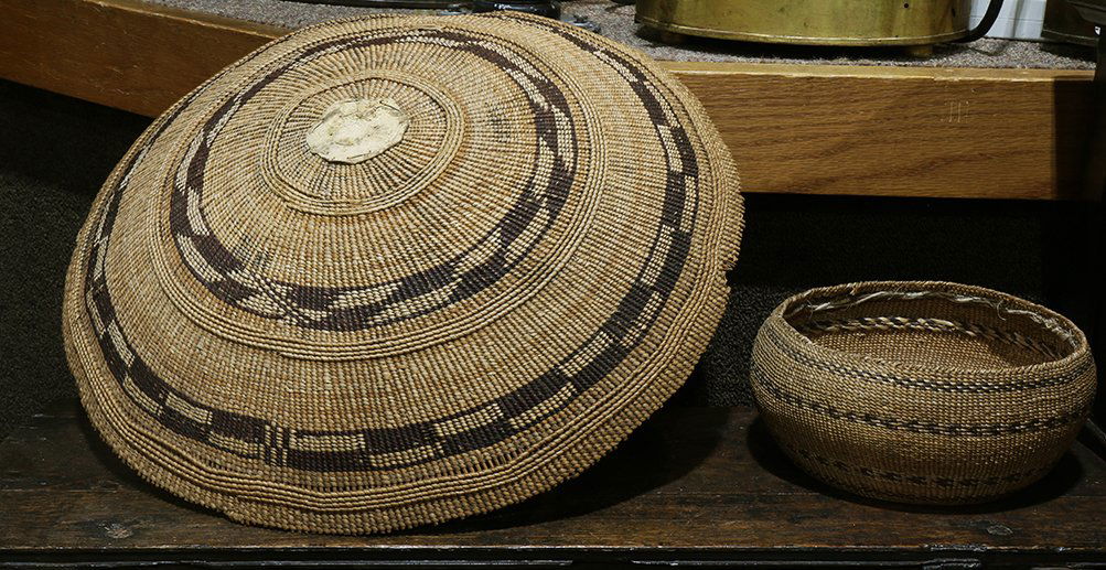 (lot of 2) Central California Native American basket