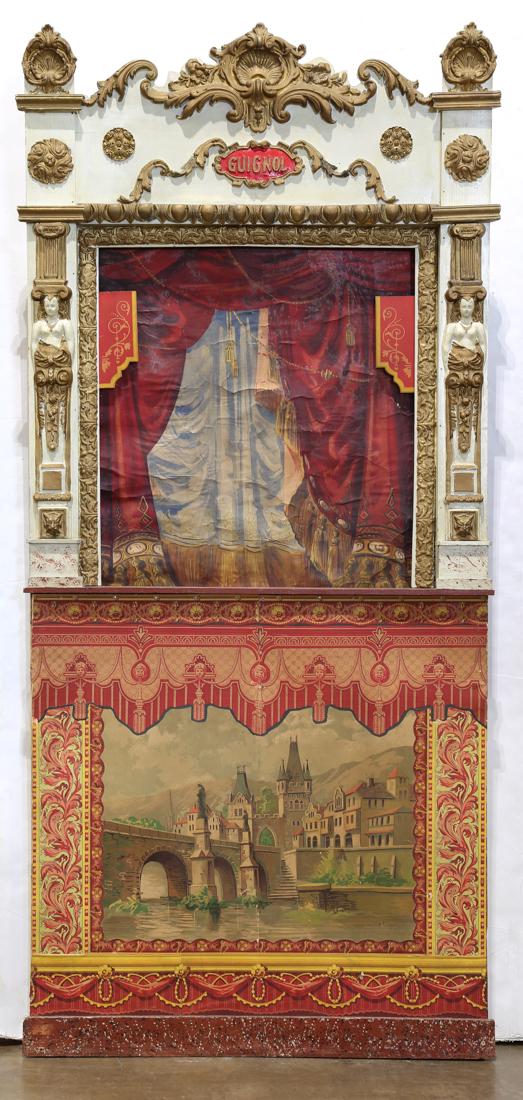 Antique French "Guignol" puppet theater