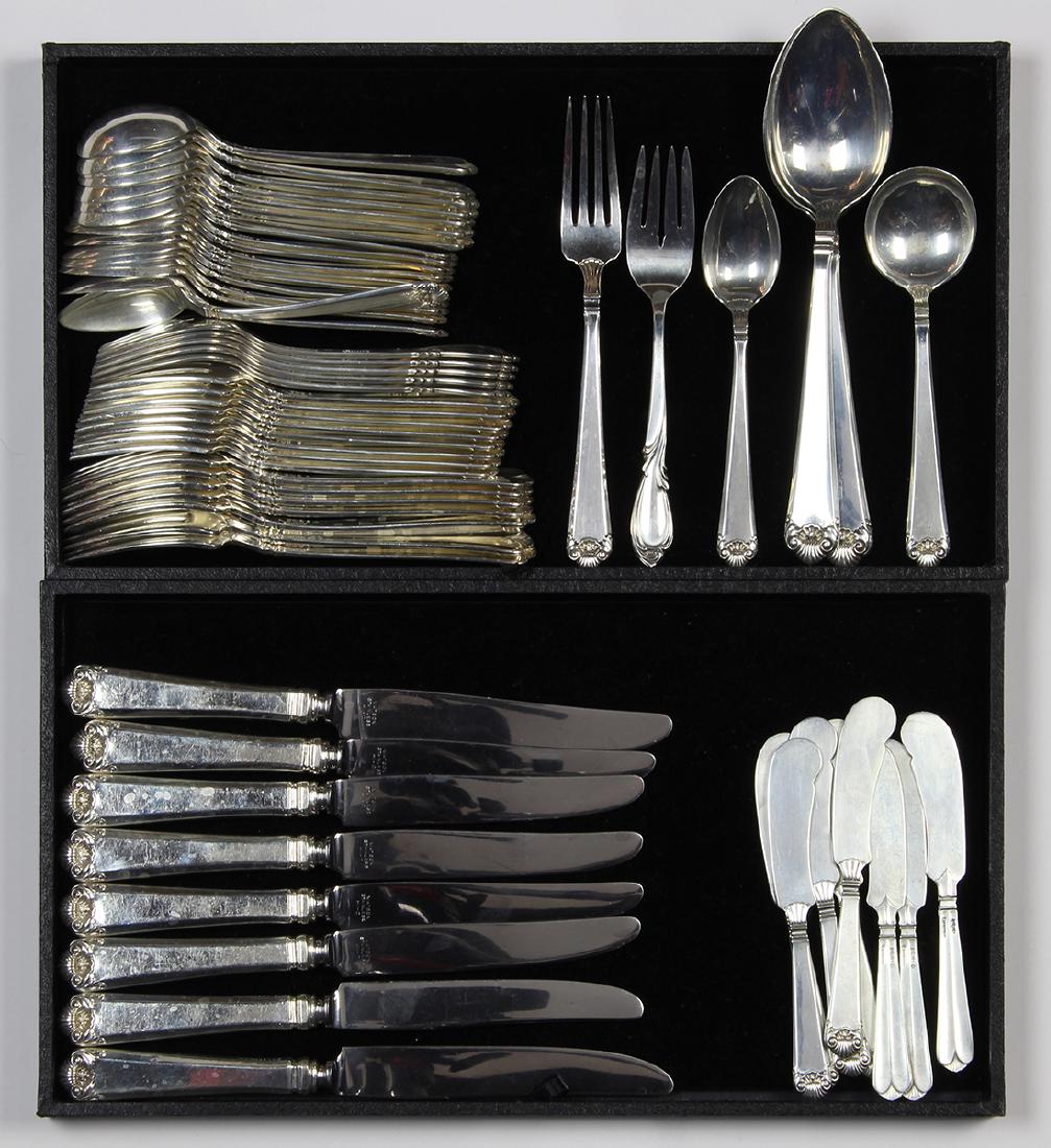 Watson Co. sterling silver flatware service