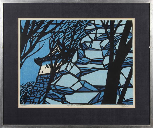 Japanese Modern Woodblock Print, Clifton Karhu