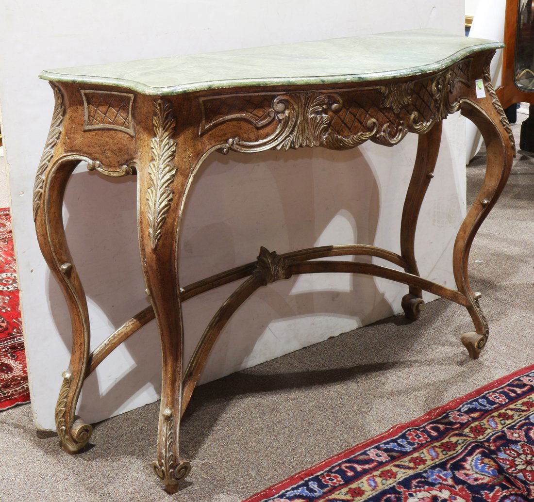 Rococo style gilt console table