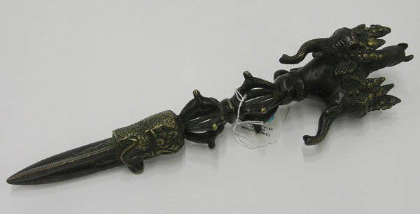 East Indian Bronze Ritual Dagger/phurbu