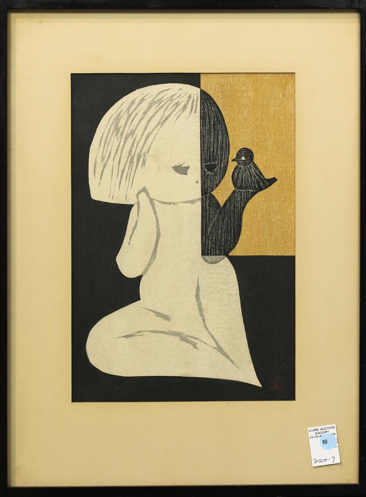 Japanese Modern Woodblock Print, Kawano Kaoru