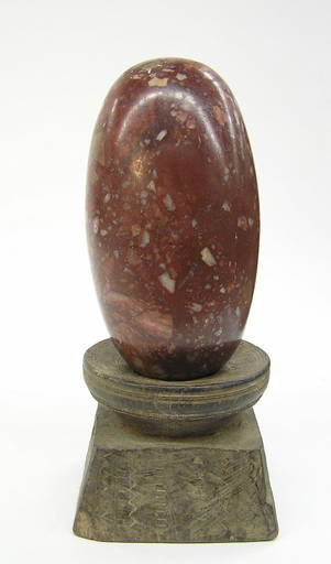 Shiva Lingam Stone, Wood Stand