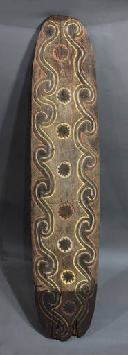A Papua New Guinea Longhouse Carved Wood Panel