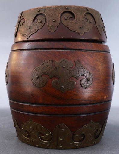 Japanese Wooden Barell Shaped Container