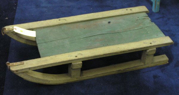 Wood Sled With Metal Faced Skids,