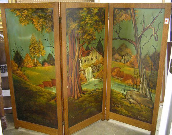 Tri Fold Screen Oak Helen Edwards