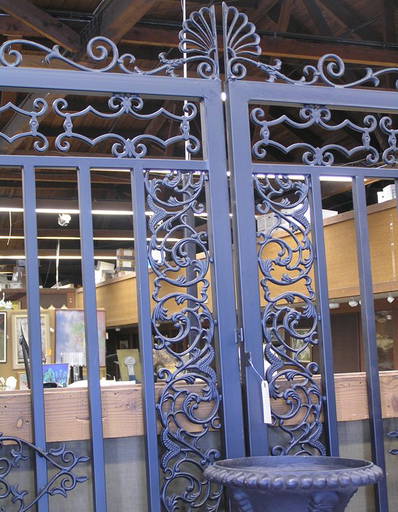 Monumental Double Entry Gate, Black