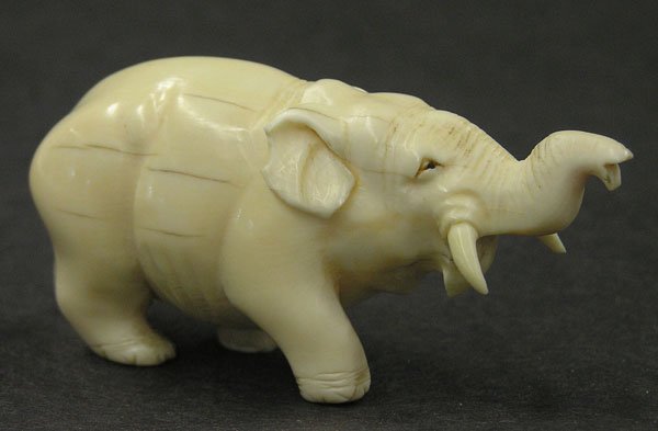 43: Miniature Elephant Ivory Elephant